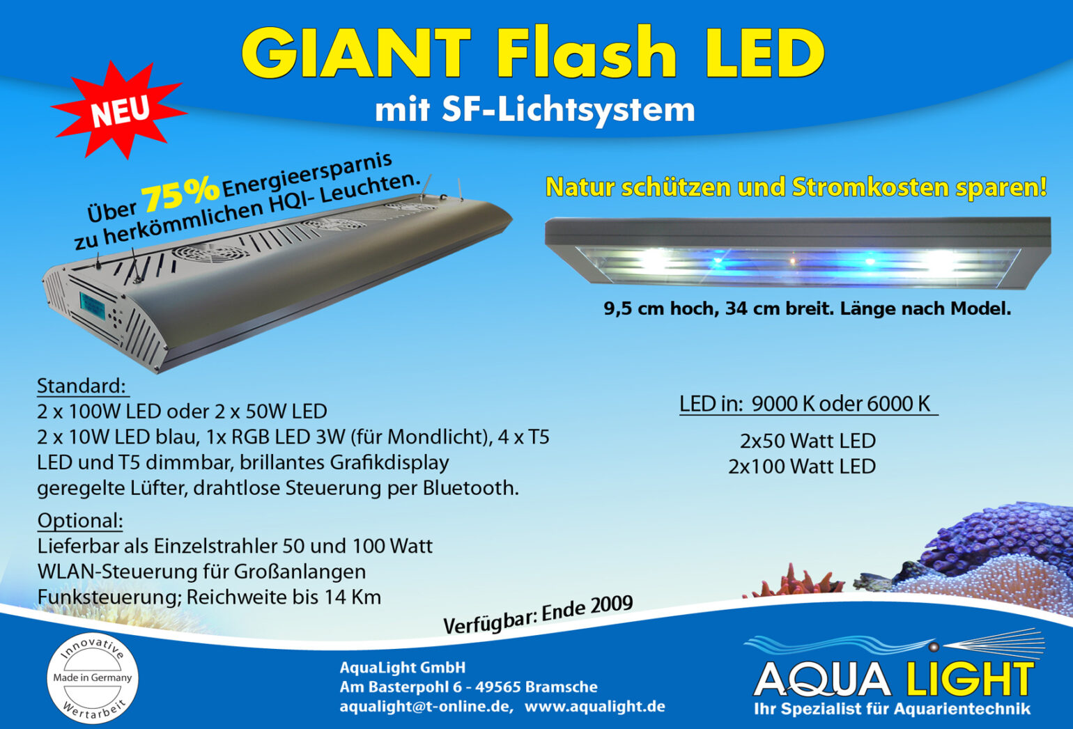 Aqua light the new Flash LED T5 hybird lighting fixture | Reef Builders ...