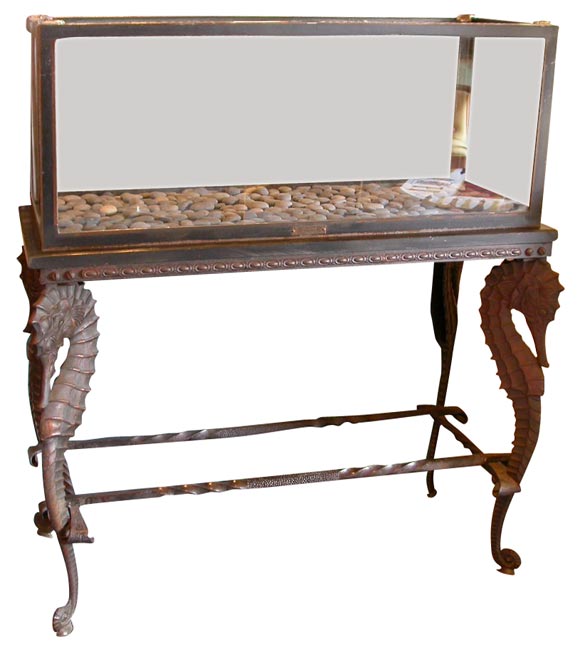 Cool, bronzed antique aquarium and stand from the 1920s | Reef Builders ...