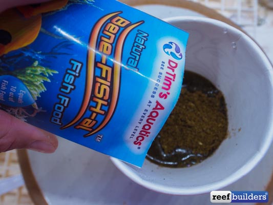 Making frozen fish food cubes, using Dr.Tim’s Aquatics Bene-FISH-al ...