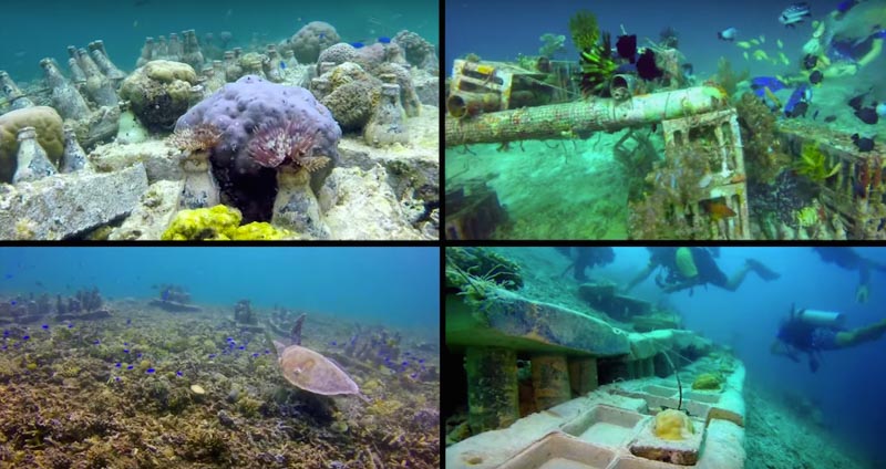 How to build a coral reef using frag plugs and empty bottles | Reef ...